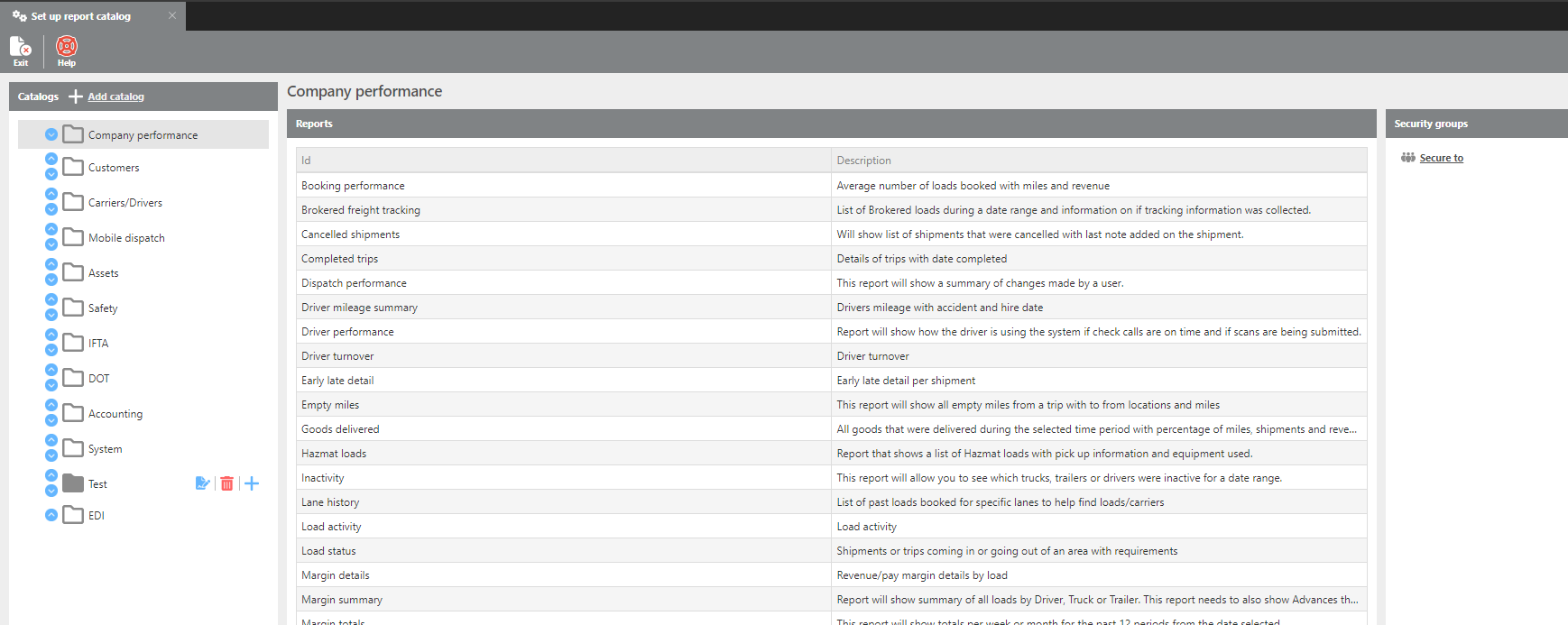Set up Report Catalog